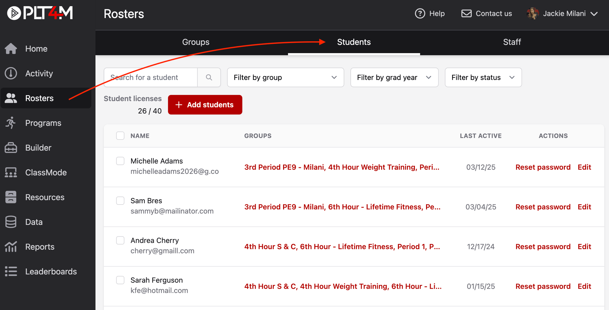 How Do I Delete Students?